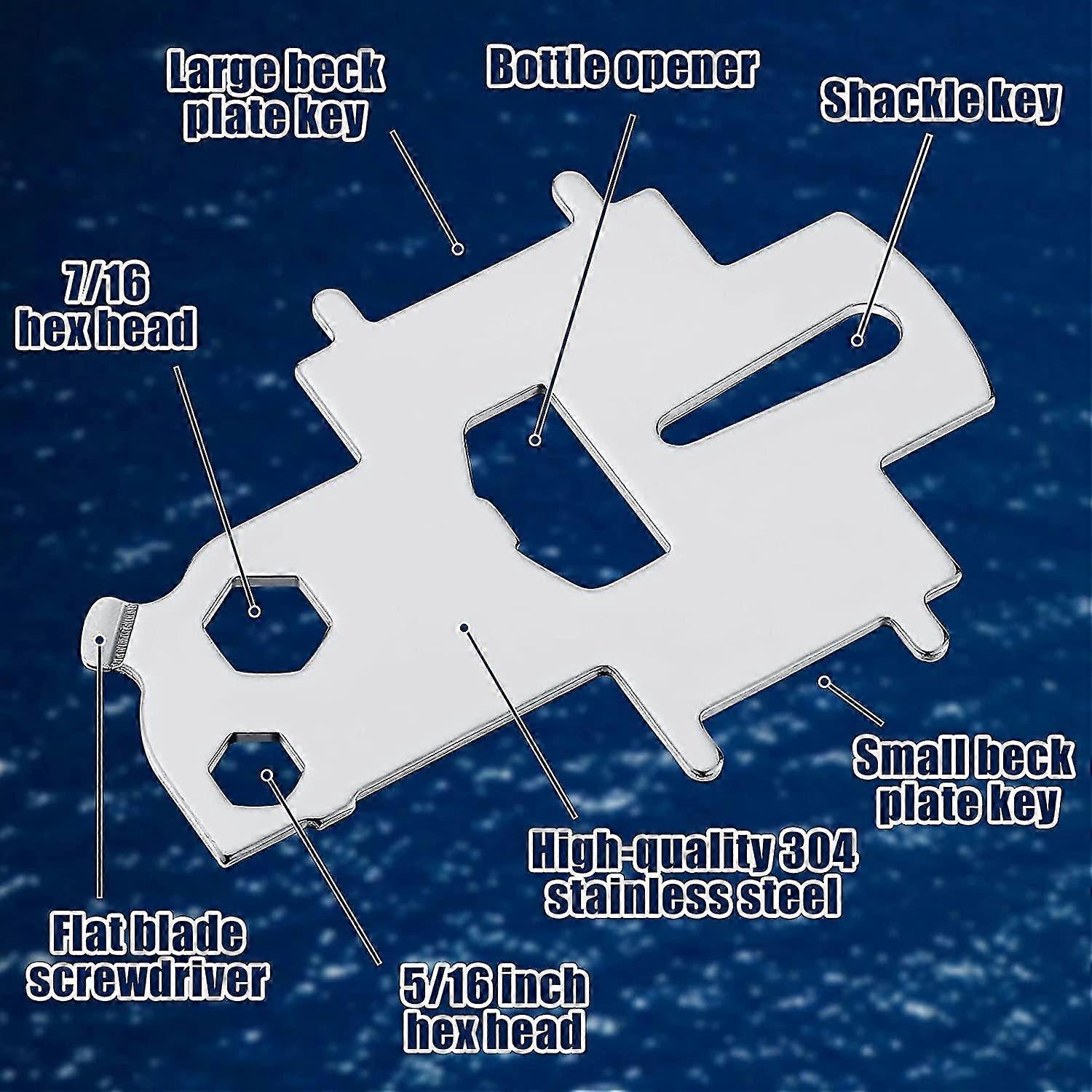 2 Pieces Deck Plate Key Fuel Key Plate Deck Tool Key Stainless Steel ...