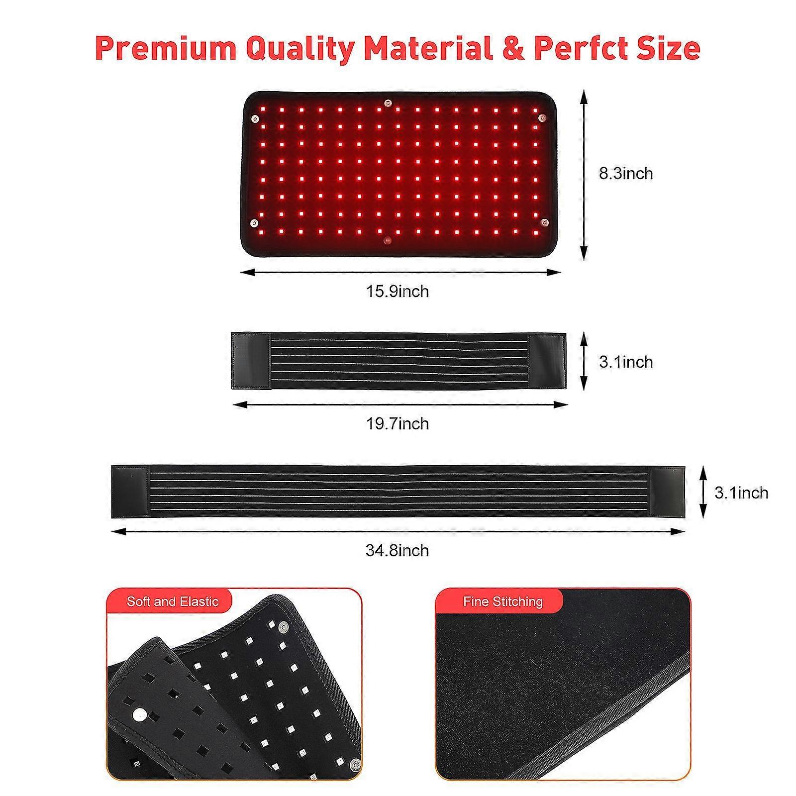 120 LED Light Therapy Infrared Waist Belt Nano Red Light Infrared Pulse ...