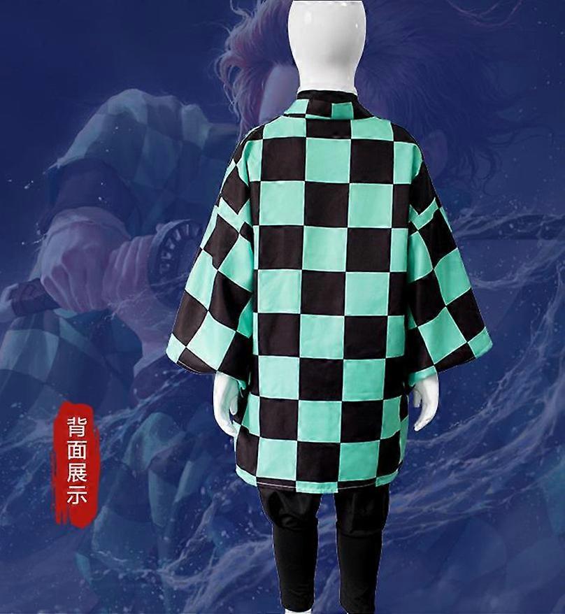 Demon Slayer Kimetsu no Yaiba Tanjirou Kamado Cosplay Kostym Kimono ...