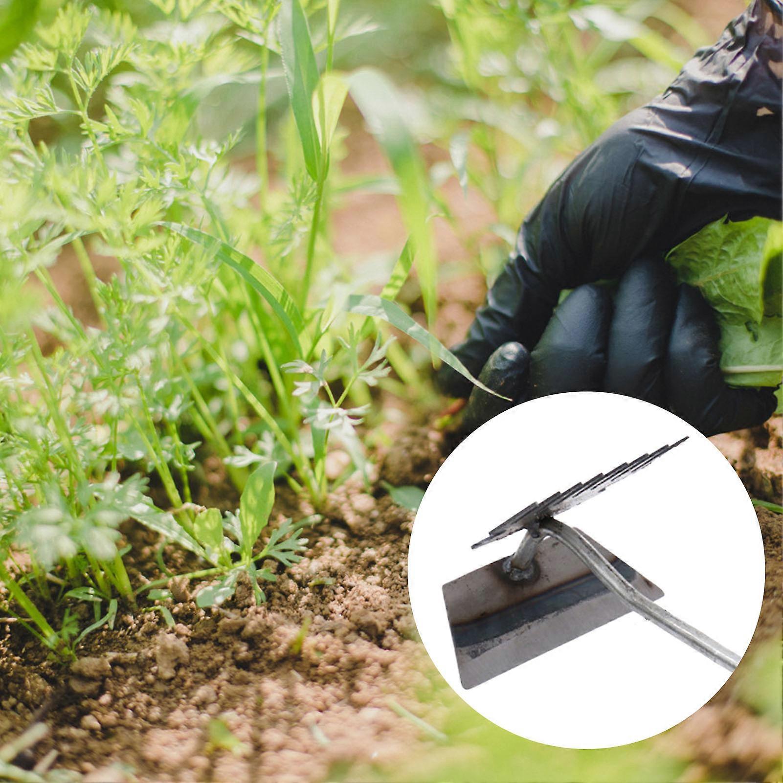 Dual Purpose Weeding Tool Ergonomic Handle Sharp Teeth Weed Puller for ...