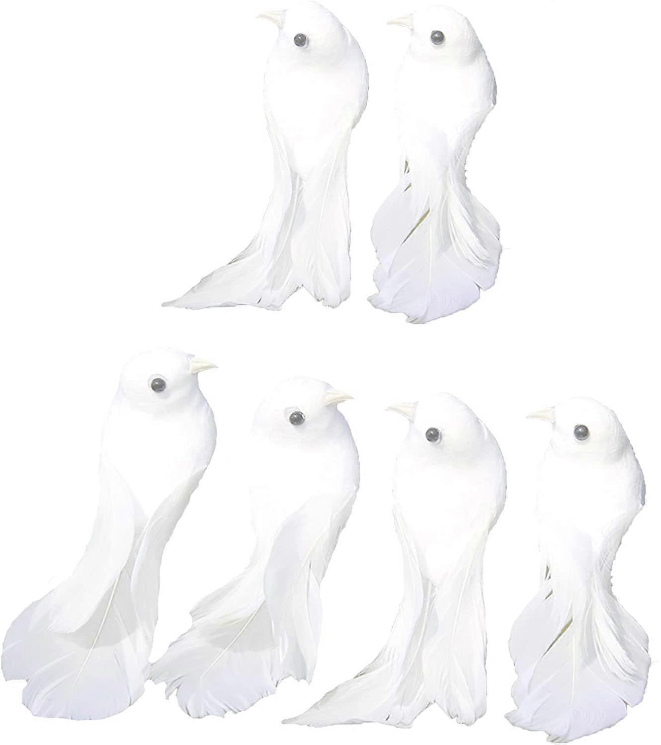 Xceedez Dove Birds for Decoration Props Artificial Wedding Ornament ...