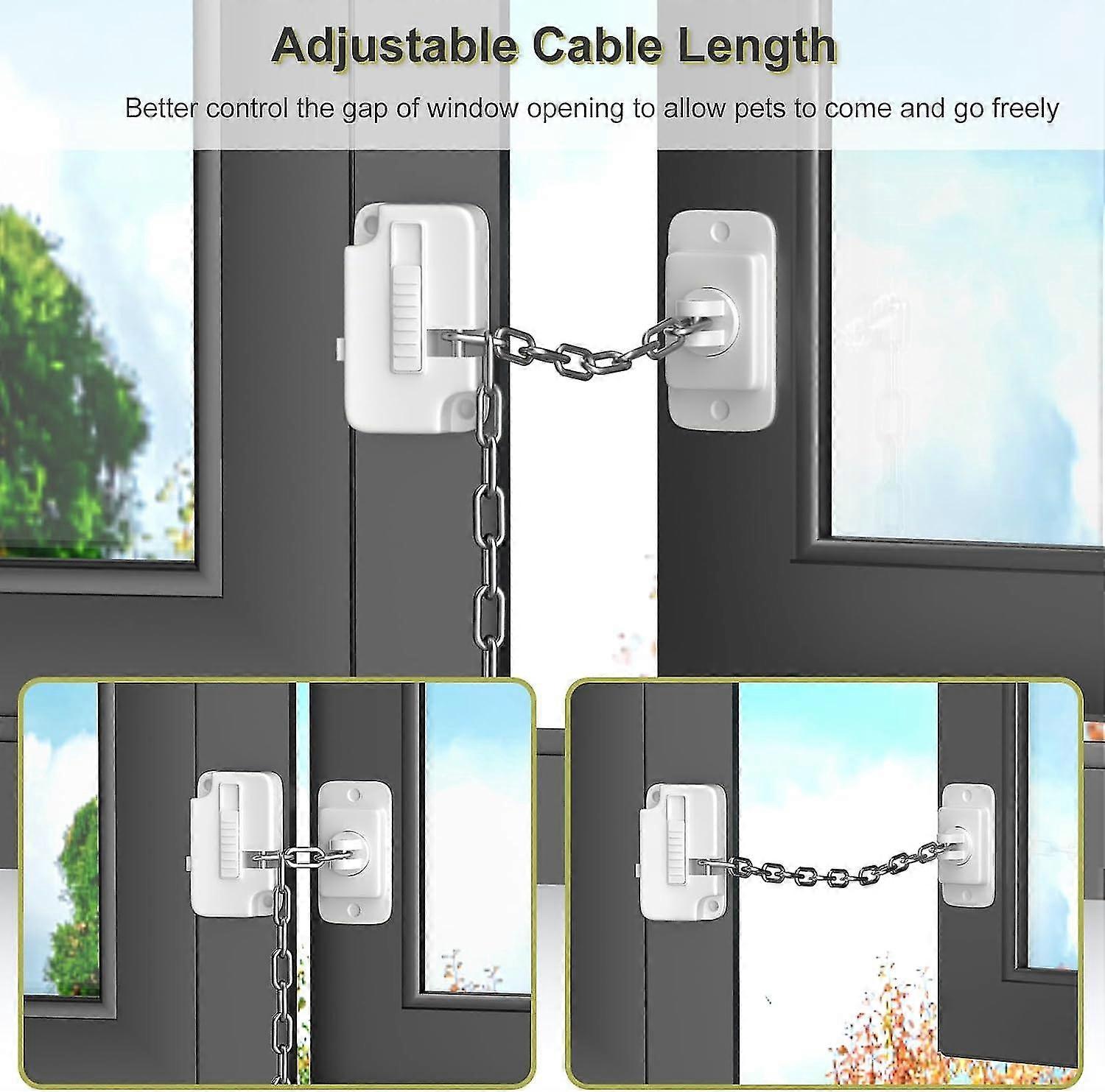 Window Locks, Window Restrictor Child Cat Safety Locks, Self Adhesive ...