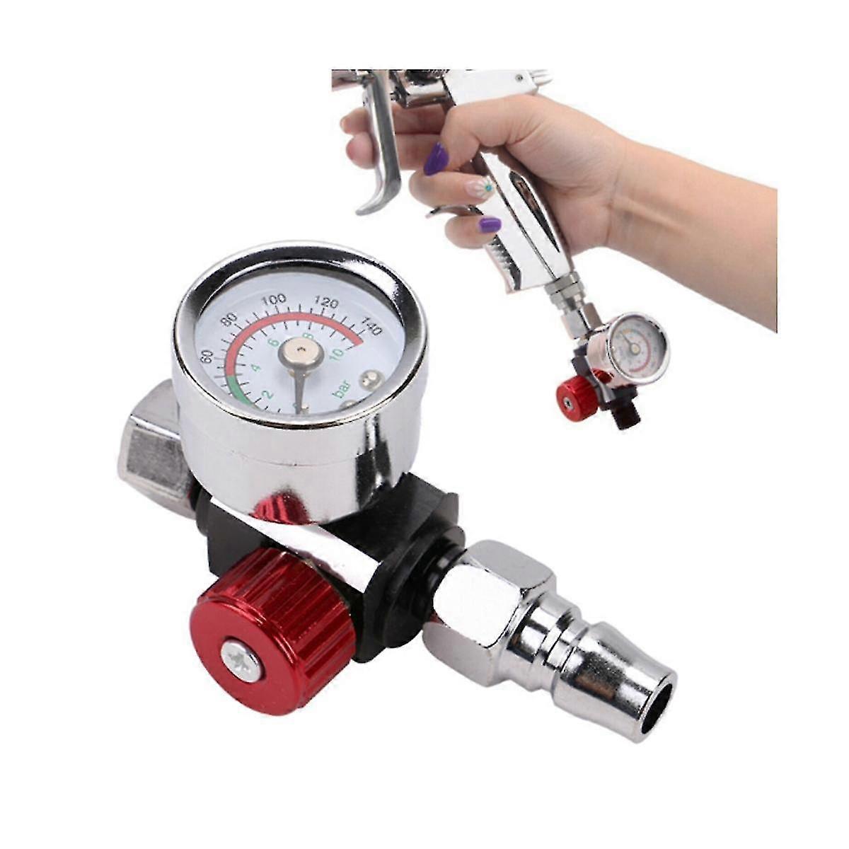 3pcs High Quality Paint Sprayer Air Regulator Pressure Gauge&adapter ...