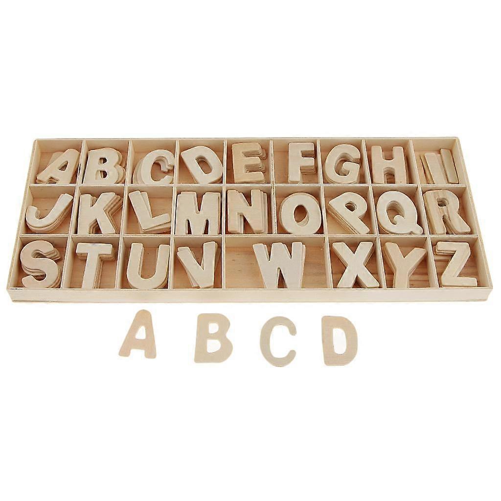 156 Pieces Totally Wooden Capital Letter Wood Upper Case Letters A to Z ...