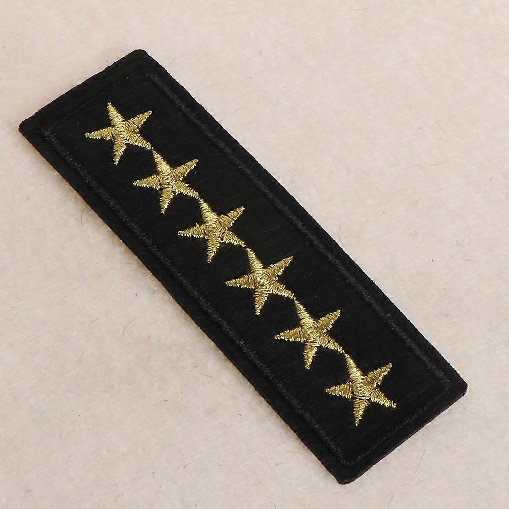 Star Military Rank Badge Embroidery Patches On Clothes Applique Patch ...