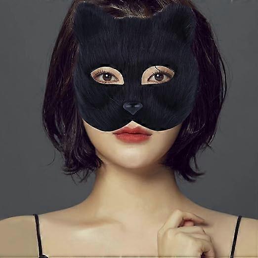 Plush Cat Fox Mask, Therian Masks, Realistic Cat Masks, Half Face ...