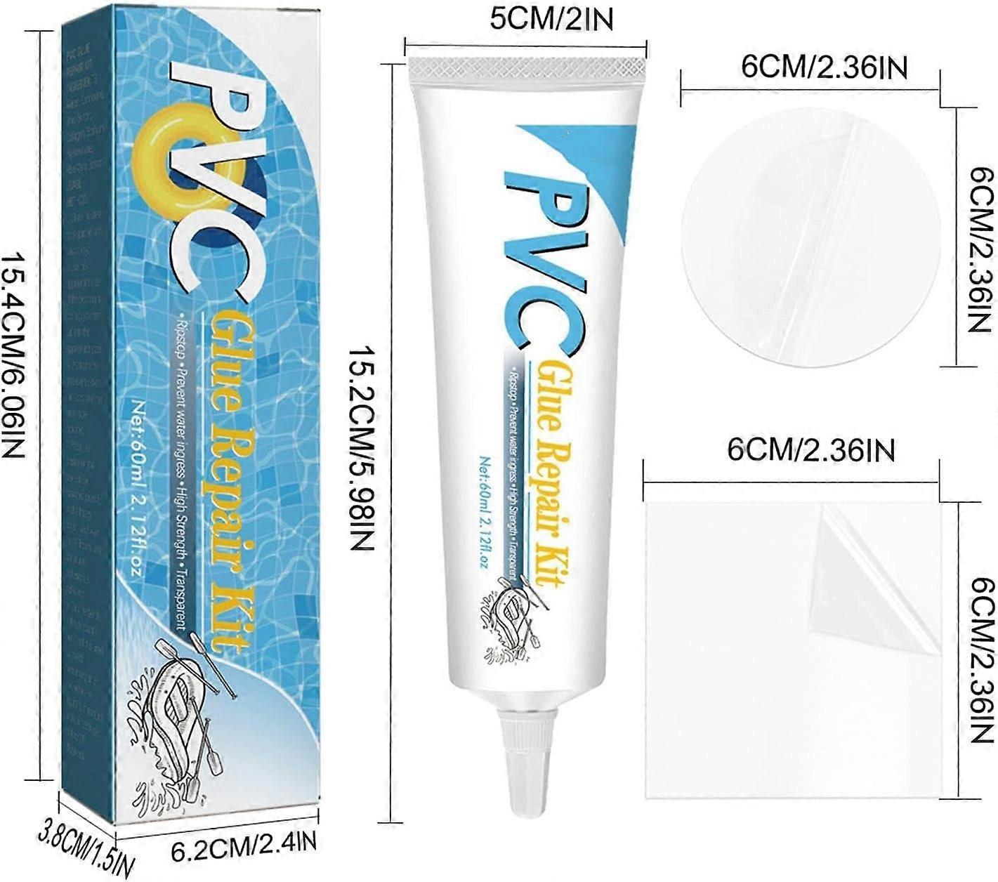 Swimming Pool Repair Kit, Transparent Inflatable Spa Repair Kit, PVC ...