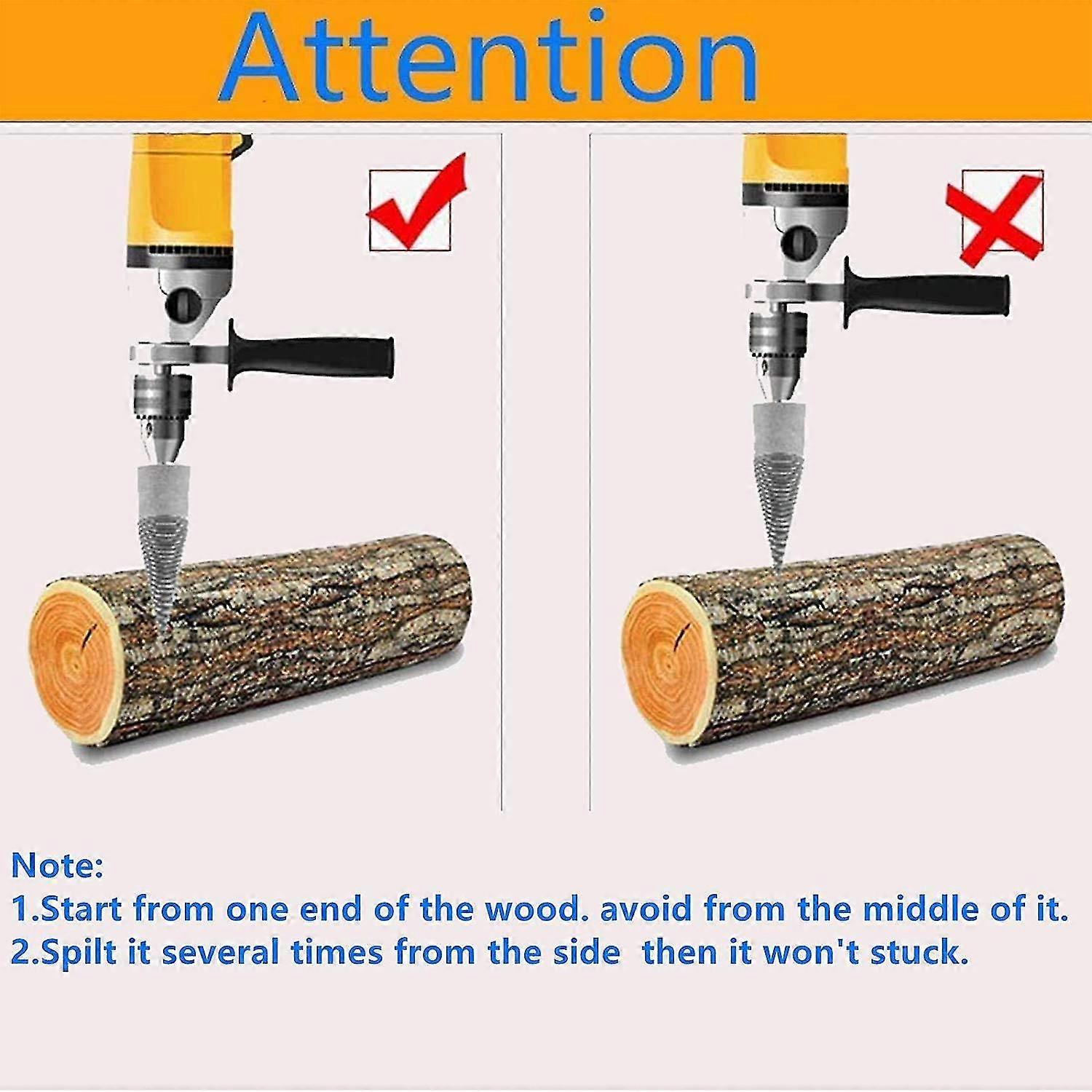 Log Splitter Wood Splitter, Heavy Duty Drill Screw Cone Fire Conductor ...