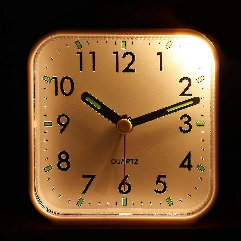 Silent Analog Alarm Clock Non Ticking, Gentle Wake, Beep Sounds ...
