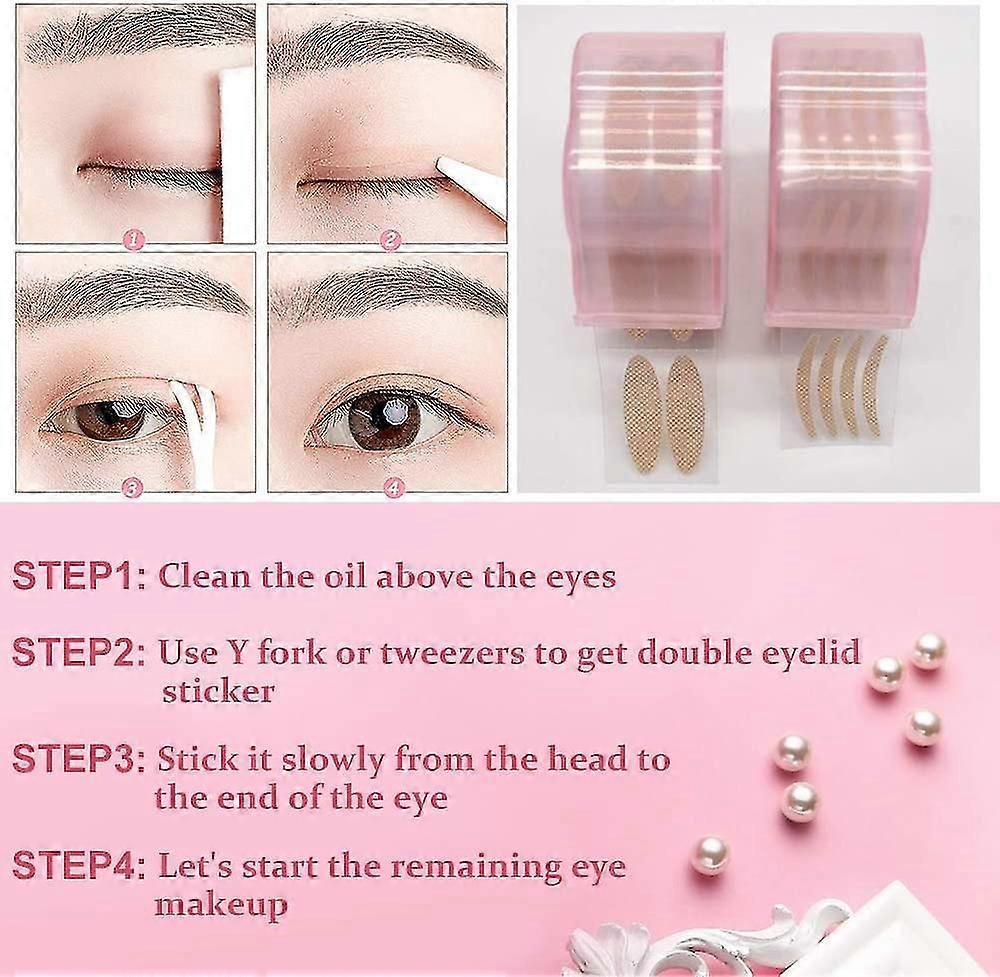 1200 Pcs Eyelid Strips, Invisible Double Eyelid Lift Strips, Instant ...