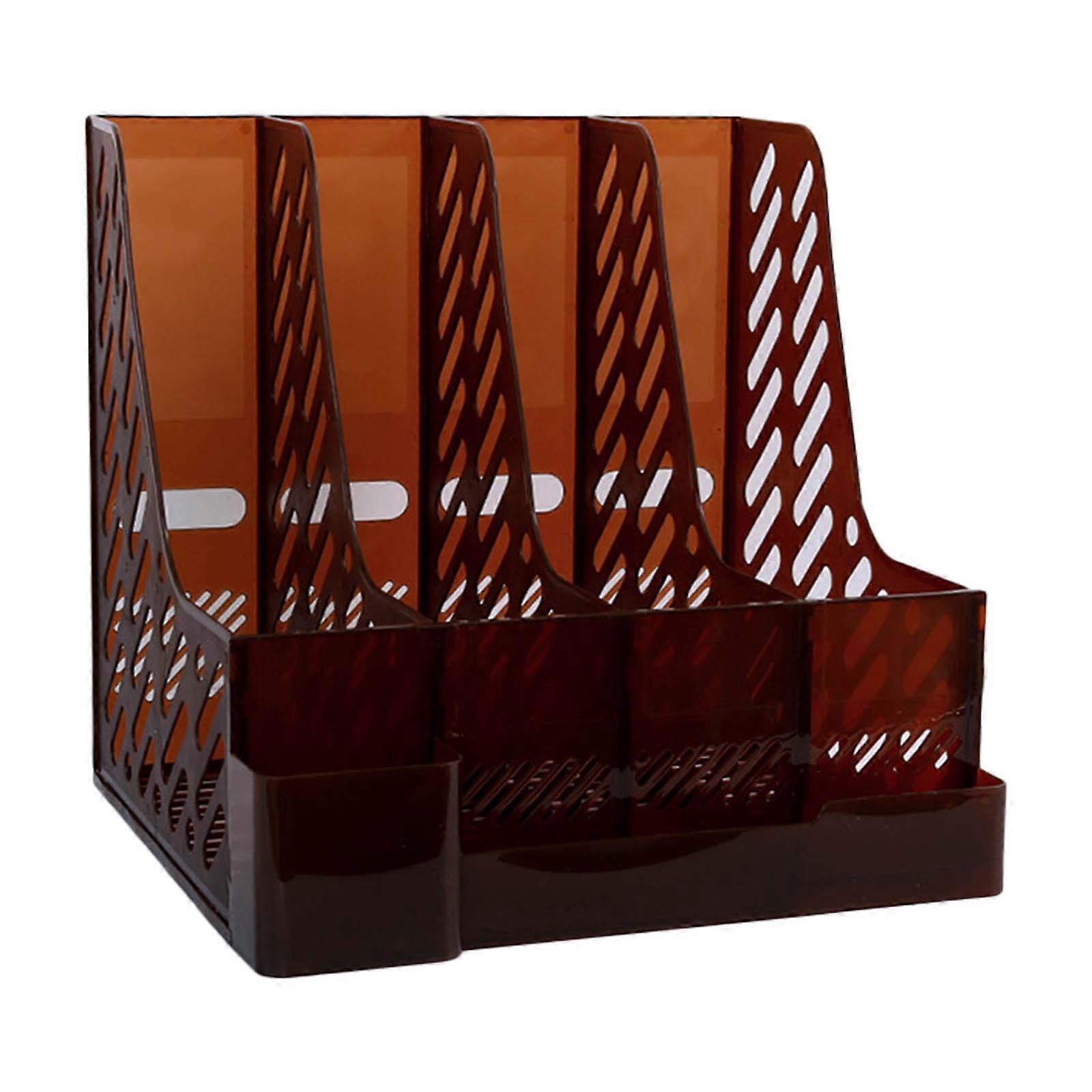Multi-purpose File Folder 4 Compartment Easy Assemble with Pen Holder ...