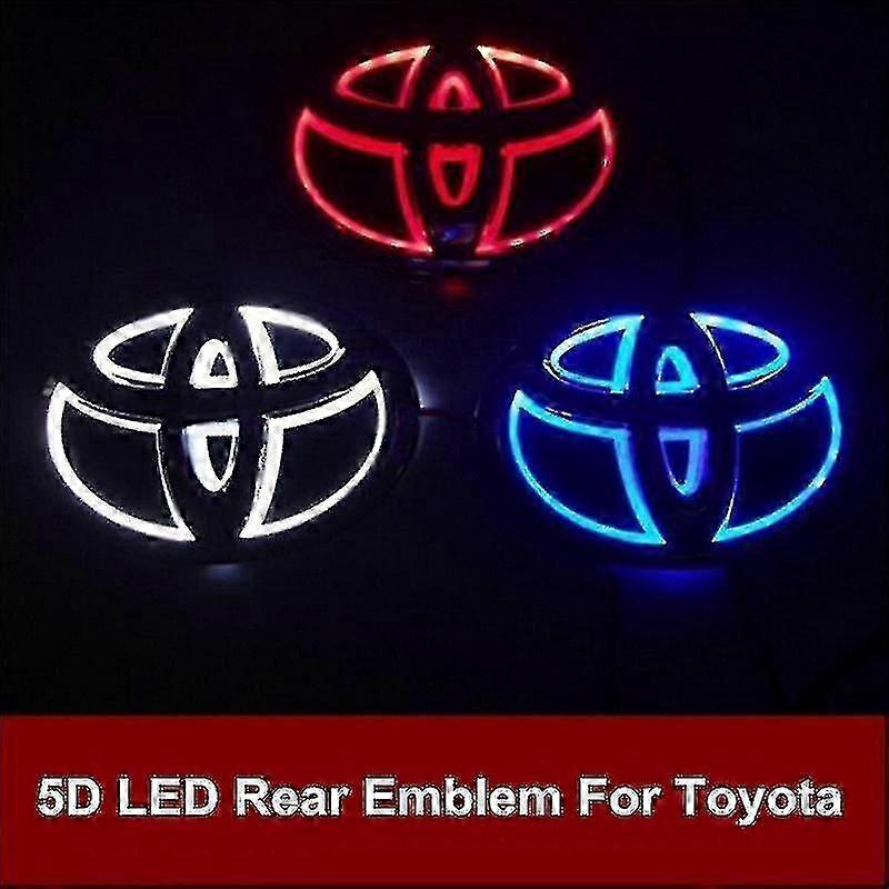 Toyota Car Decal Tail Logo Light Badge Lamp Emblem Sticker - 5D LED ...