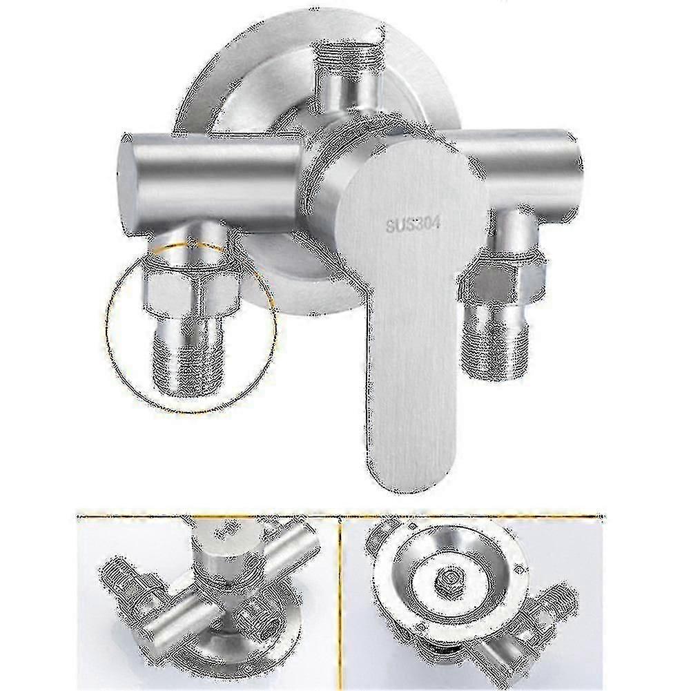 Stainless Steel Shower Mixing Valve Wall-Mounted Bathroom Faucet for ...