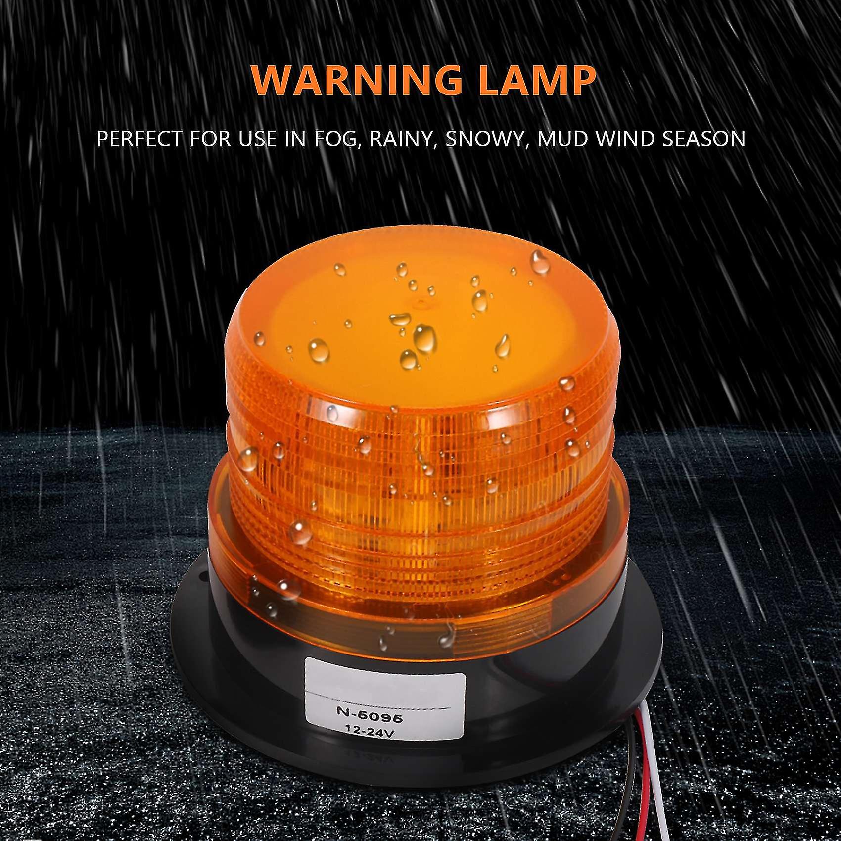 2 X Amber Led Beacon Strobe Emergency Flashing Light Warning Lamp Truck ...