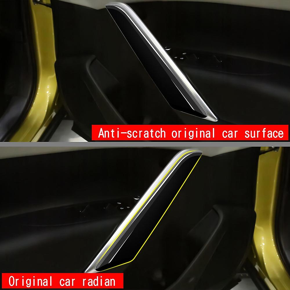 2Pcs Glossy Black Car Inner Door Handle Trim Pull Grab Panel Handle ...