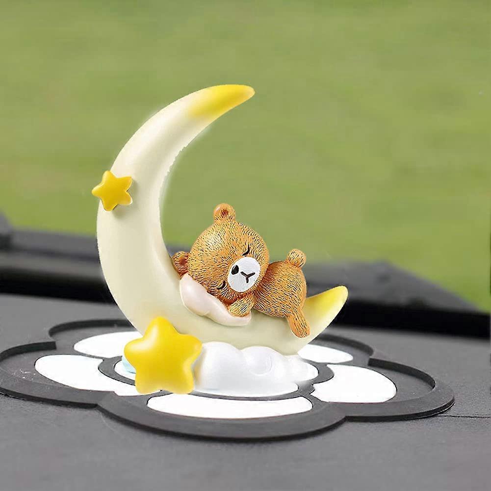 Bear Moon Cake Topper, Bear and Moon Figurine Toy, Bear Moon Birthday ...