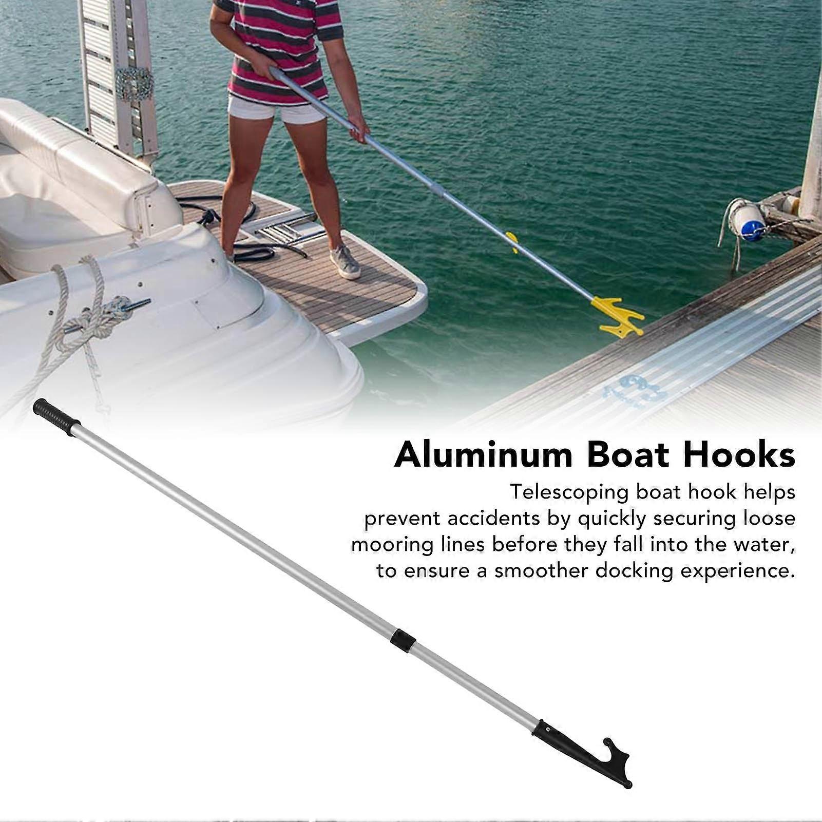 Boat Hooks Anti Slip Ergonomic Grip Sturdy Adjustable Lightweight Telescoping Boat Hook for Ship ...