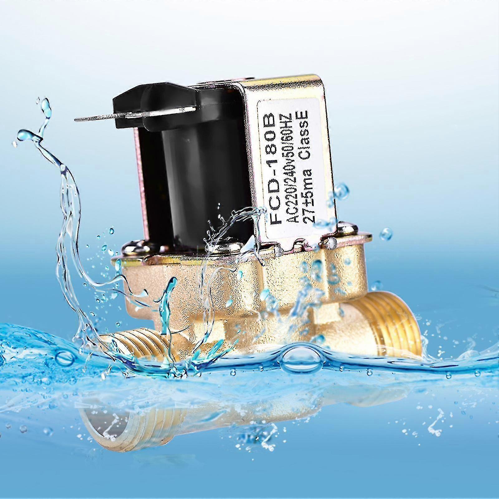 1/2" Ac 220v Normally Closed Brass Electric Solenoid Magnetic Valve For ...