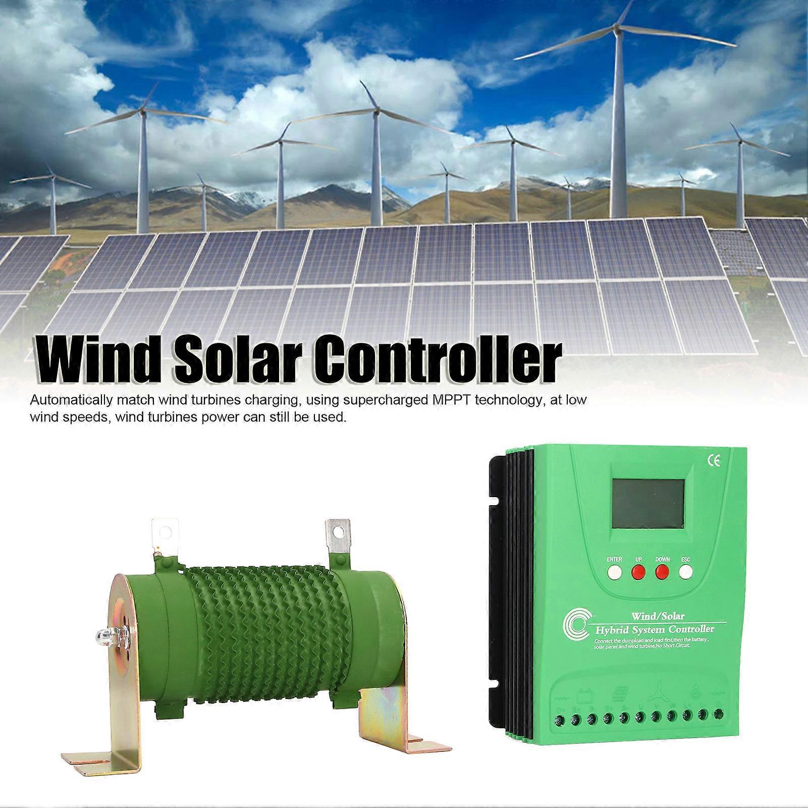 24V 48V Wind Solar Charge Controller MPPT Boost Charge LCD Solar Energy ...