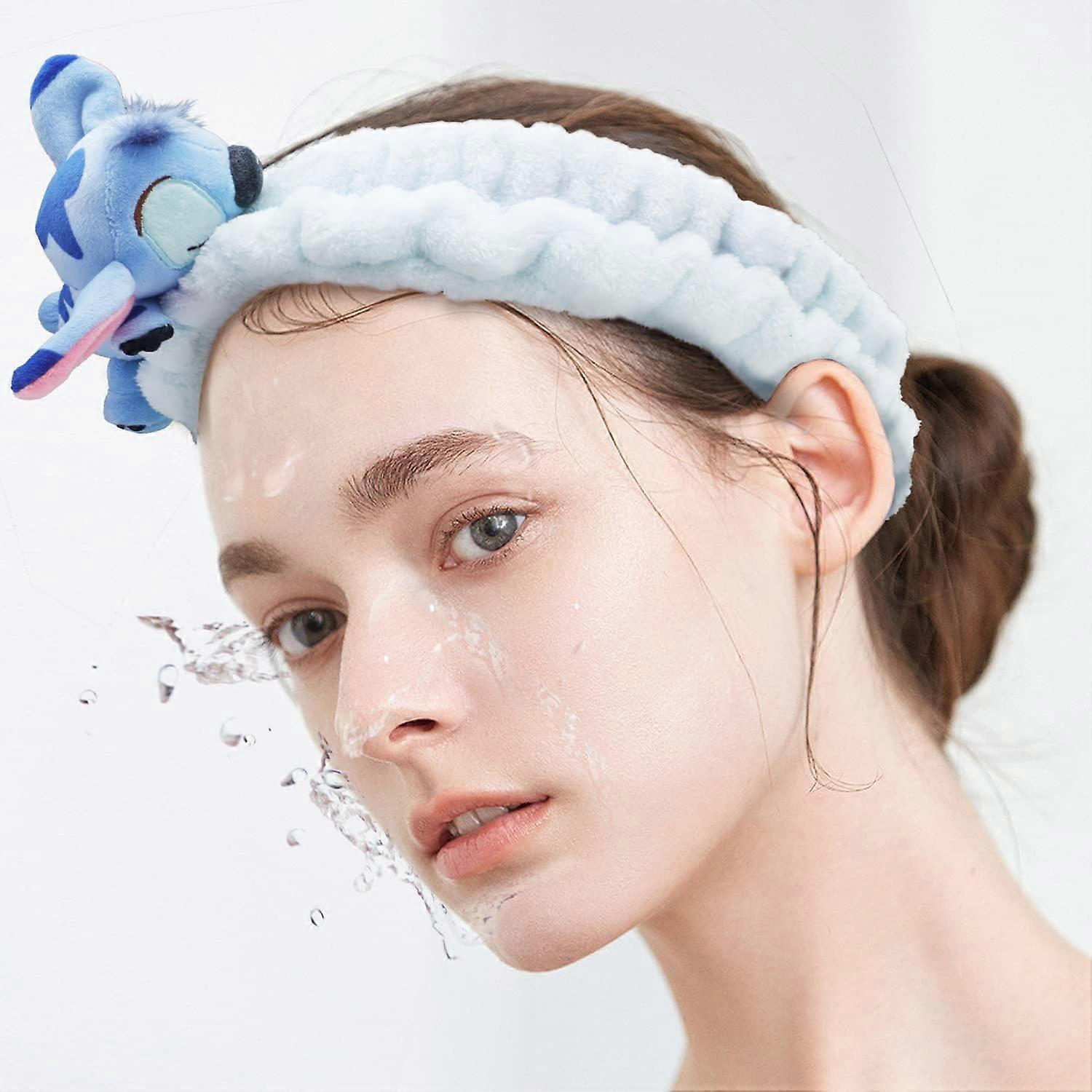 Stitch Headband Scrunchie Shower Spa Makeup Head Wraps Stitch Plush ...