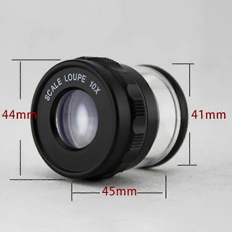 10X Stand Measuring Magnifier Scale Loupe Magnifying Glass 10X with ...
