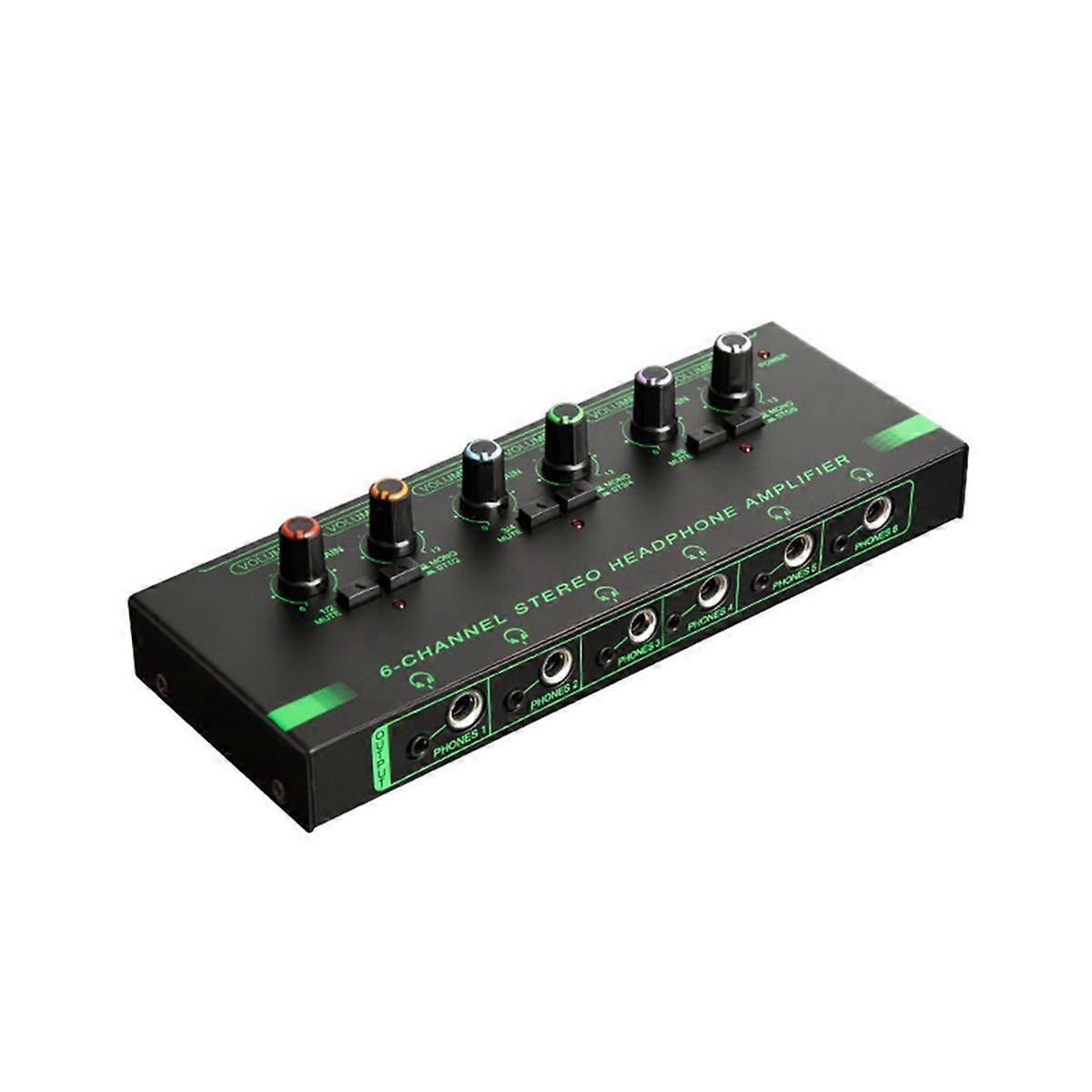 6 Channels Mini Headphone Amplifier HA400 Ultra-Compact Stereo Audio ...