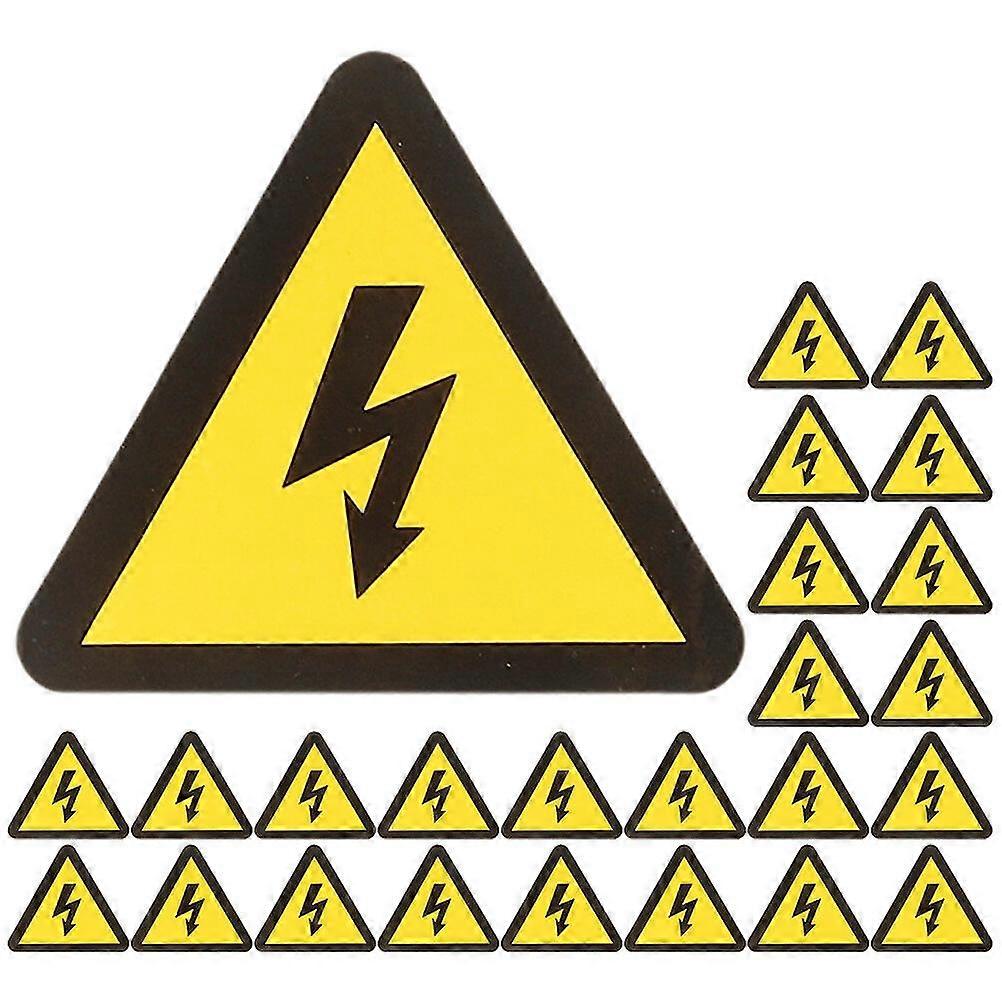 25 Warning Electric Shock Signs Electric Shock Warning Stickers Labels ...