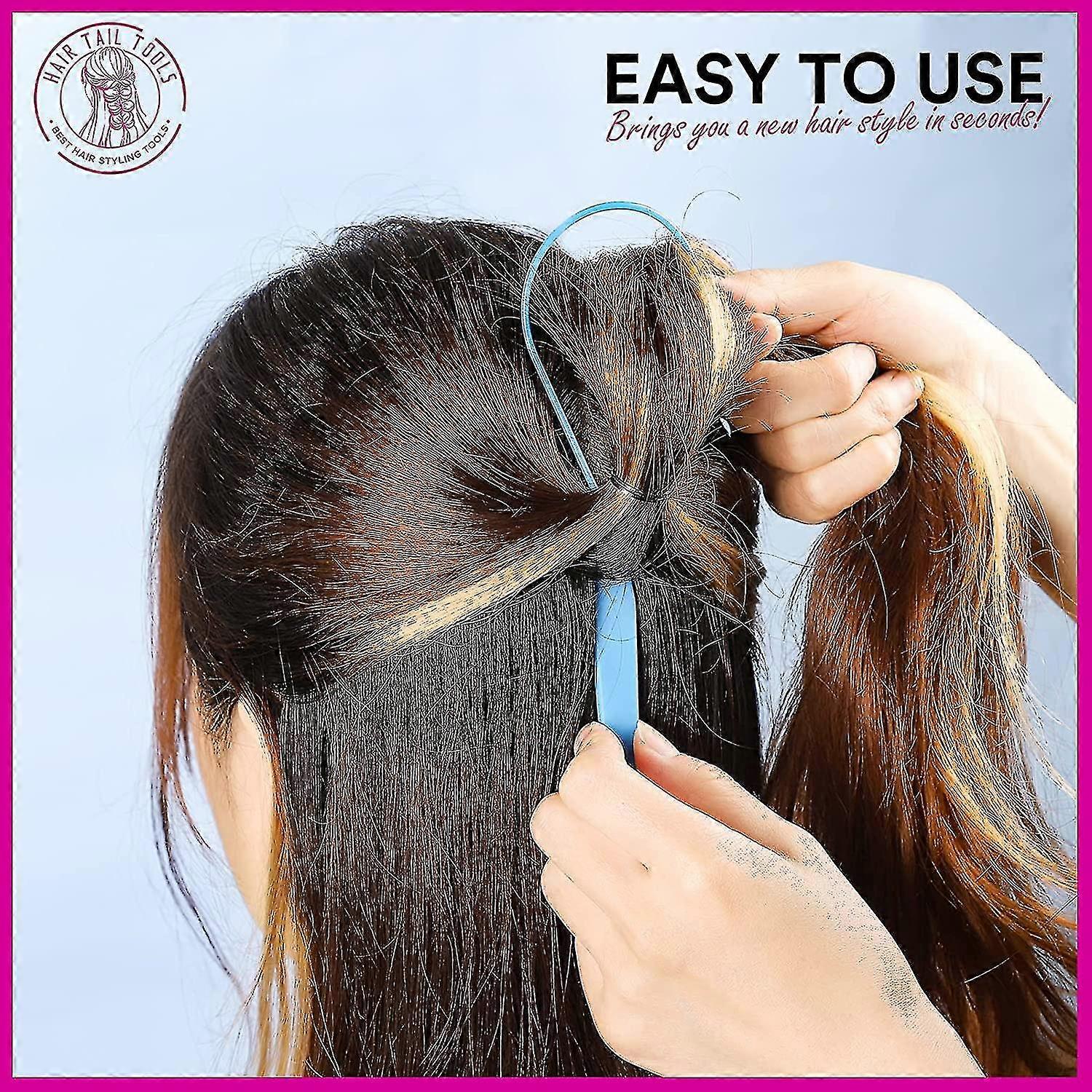 2 Pairs Hair Tail Tools, Hair Braid Accessories Ponytail Maker,french ...