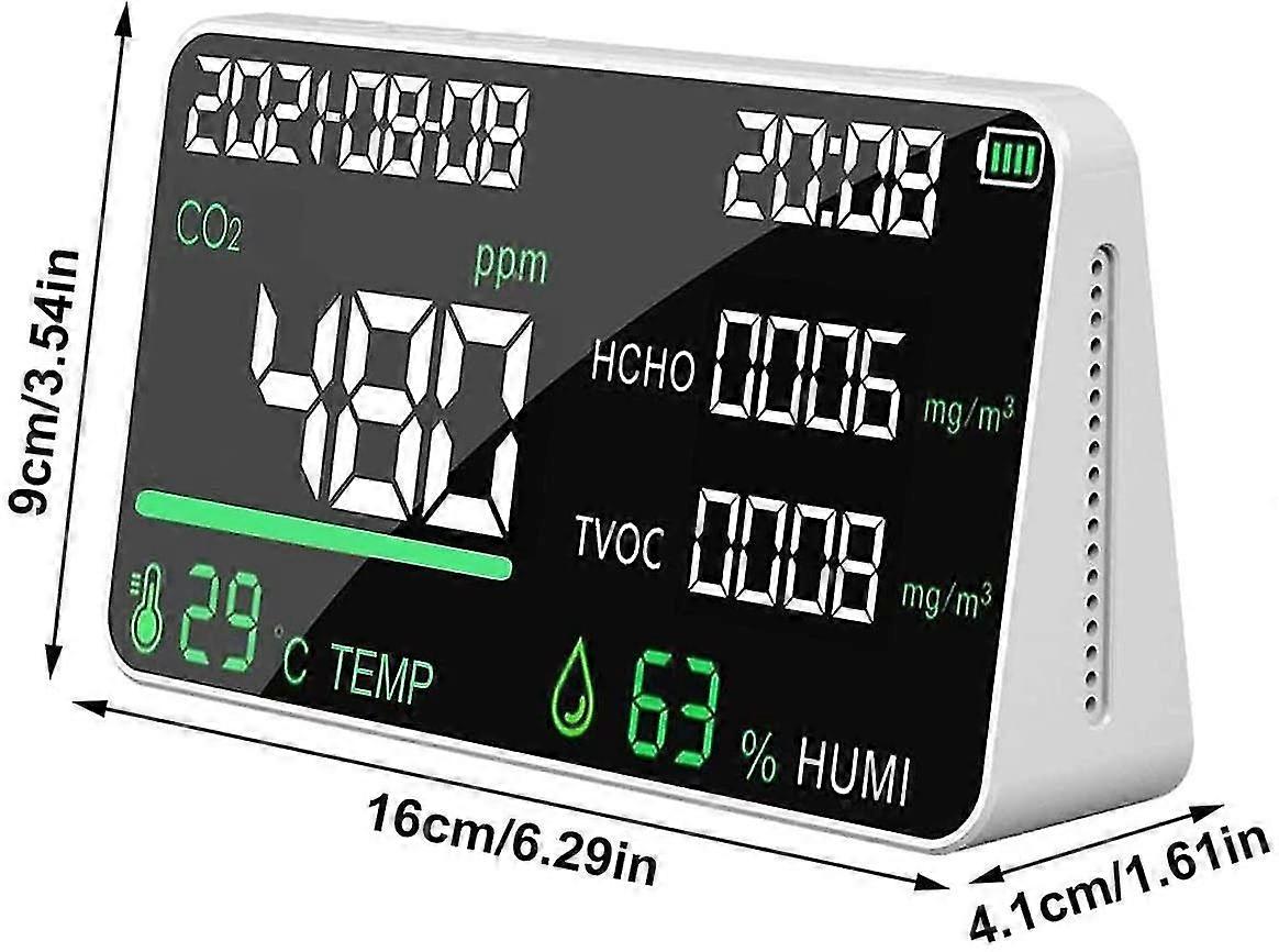 co2 air quality detector, co2 carbon dioxide detector, co2 monitor, air ...