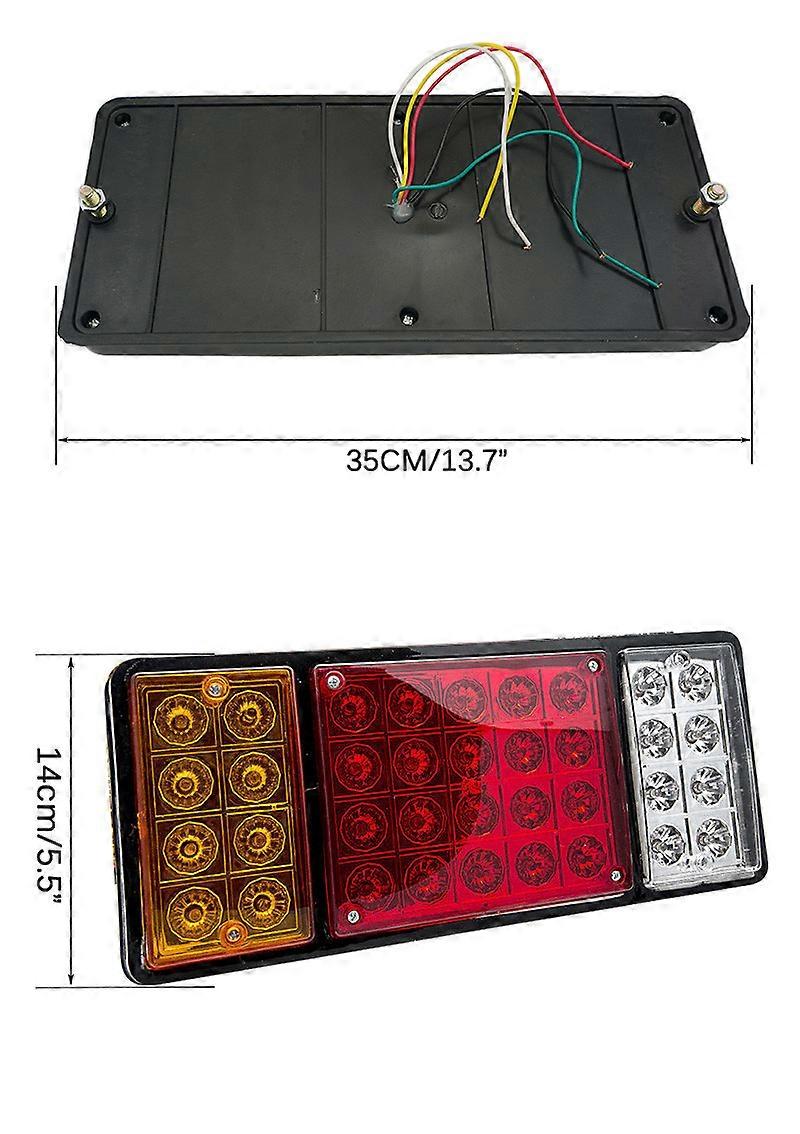 1pair Trailer Car Light LED Stop Rear Tail Brake Reverse Car Lights ...