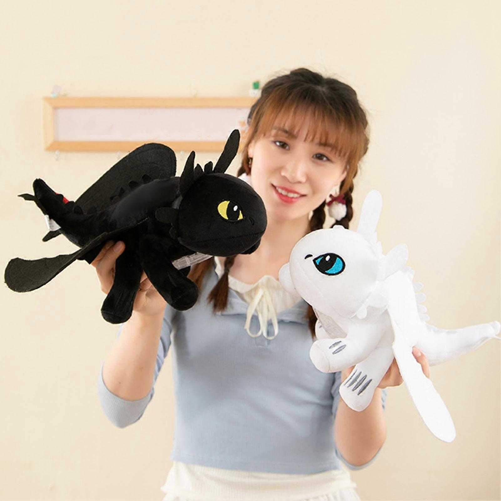 Dragon Plush Toy with Movable Wings Flying Toothless Motorcycle Sunroof ...
