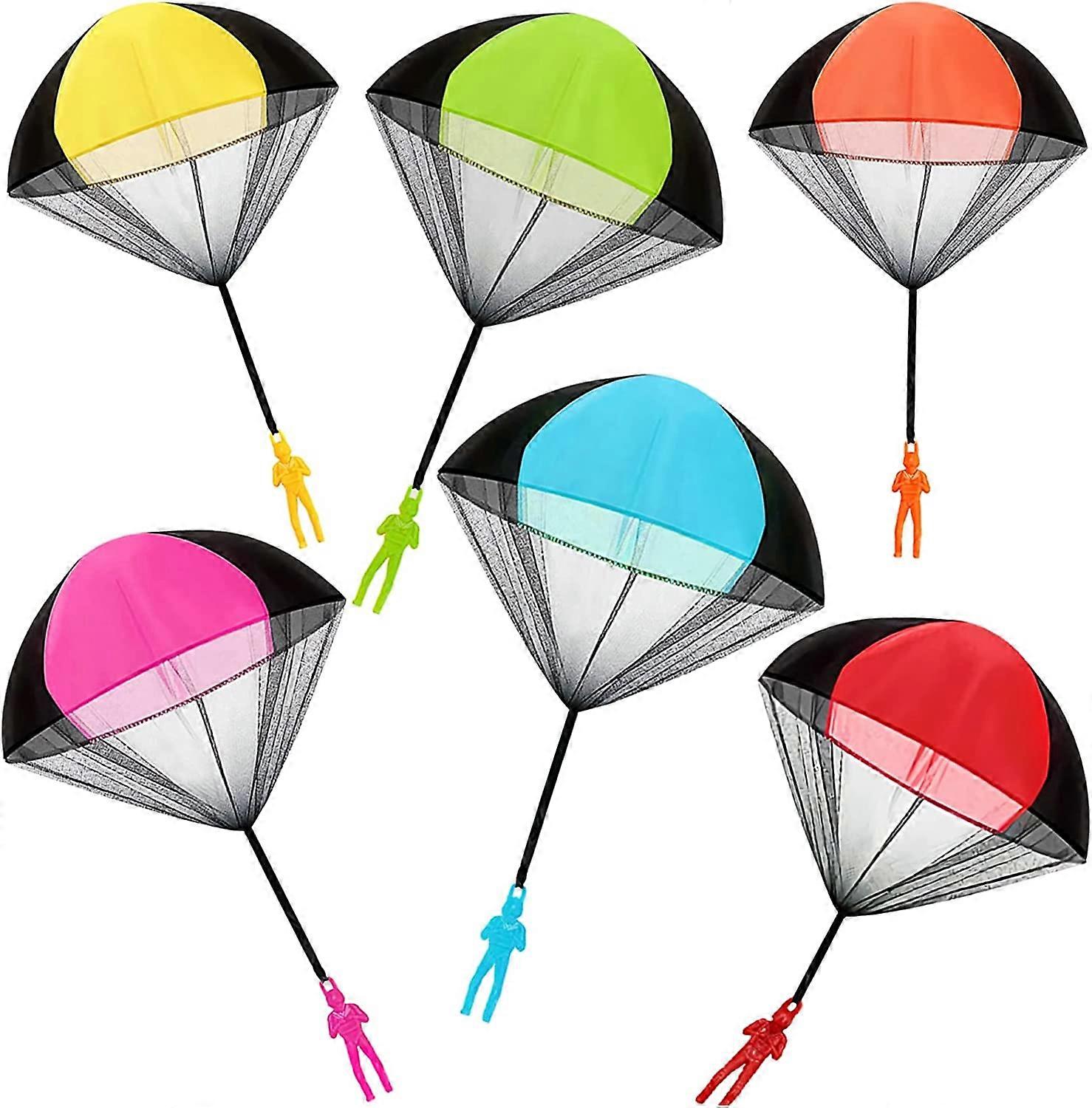 6Pcs Parachute Toy, Tangle Free Throwing Parachute Toys, Hand Throw ...