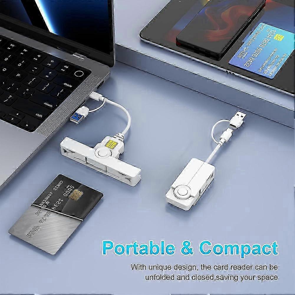 Smart Card Reader USB A Type-C USB Common Access Tax Declaration SIM/ID ...