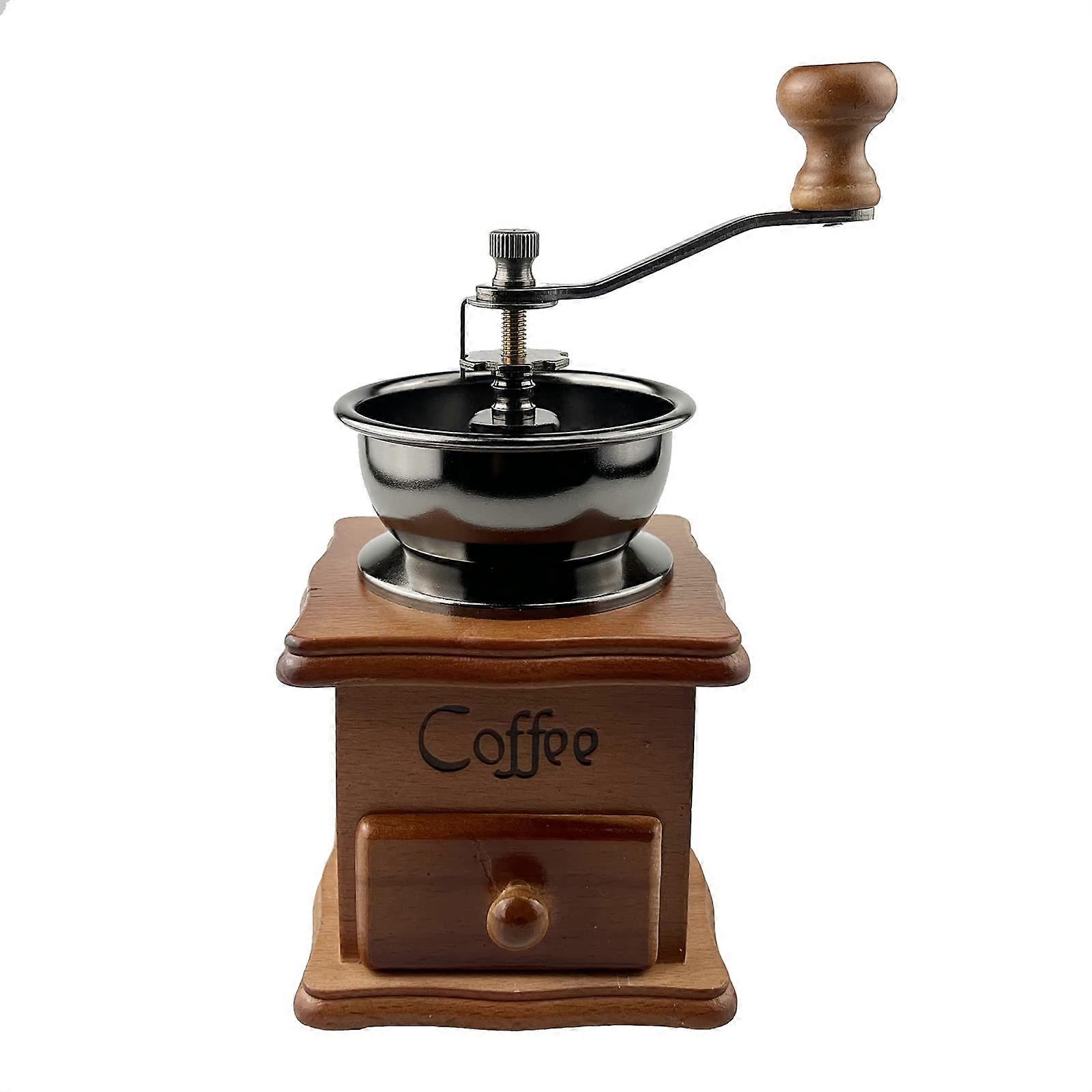 New product,Manual Coffee Grinder,Vintage Style Wooden Coffee Bean Hand ...