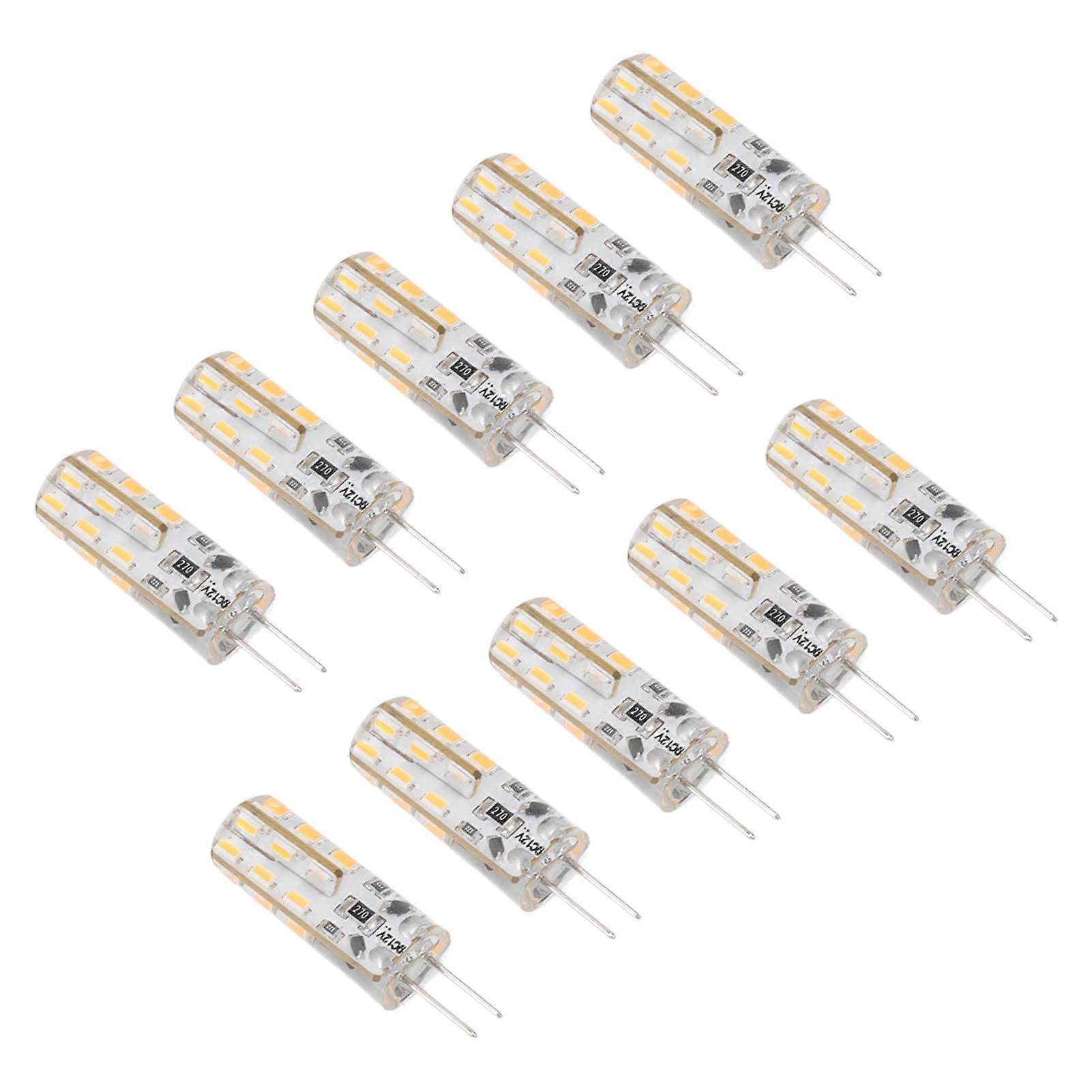 10pcs G4 LED Bulb 1.5W DC12V Warm White 3000K 110LM Bi Pin Light Bulbs ...