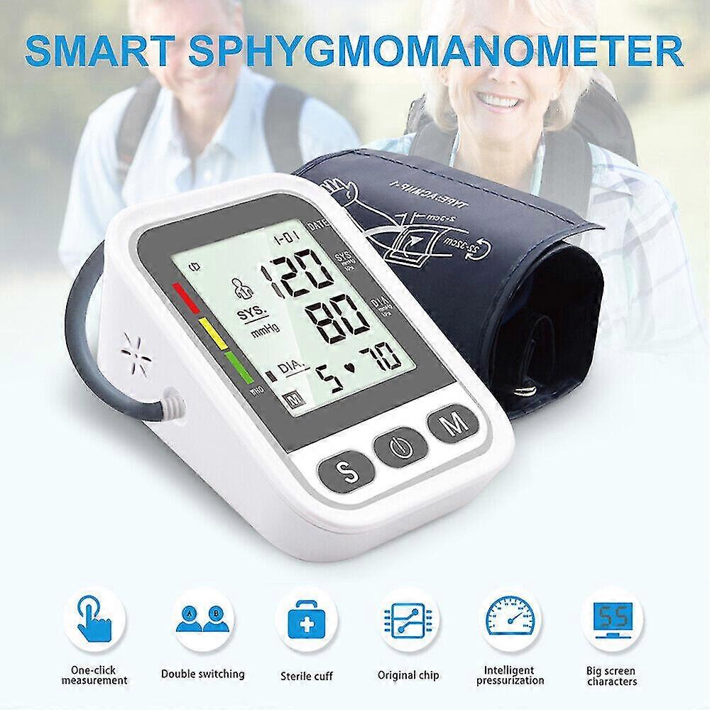 Digital Arm Blood Pressure Monitor Standard Cuff Upper Arm Bp Machine ...