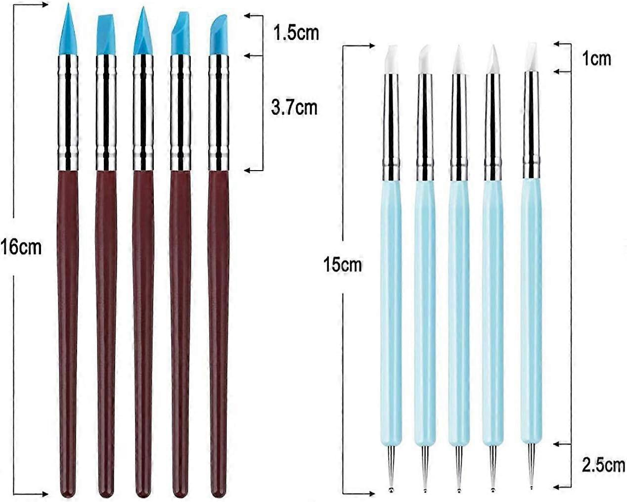 Silicone Clay Sculpting Tool - 10Pcs Modeling Dotting Tool for Pottery ...