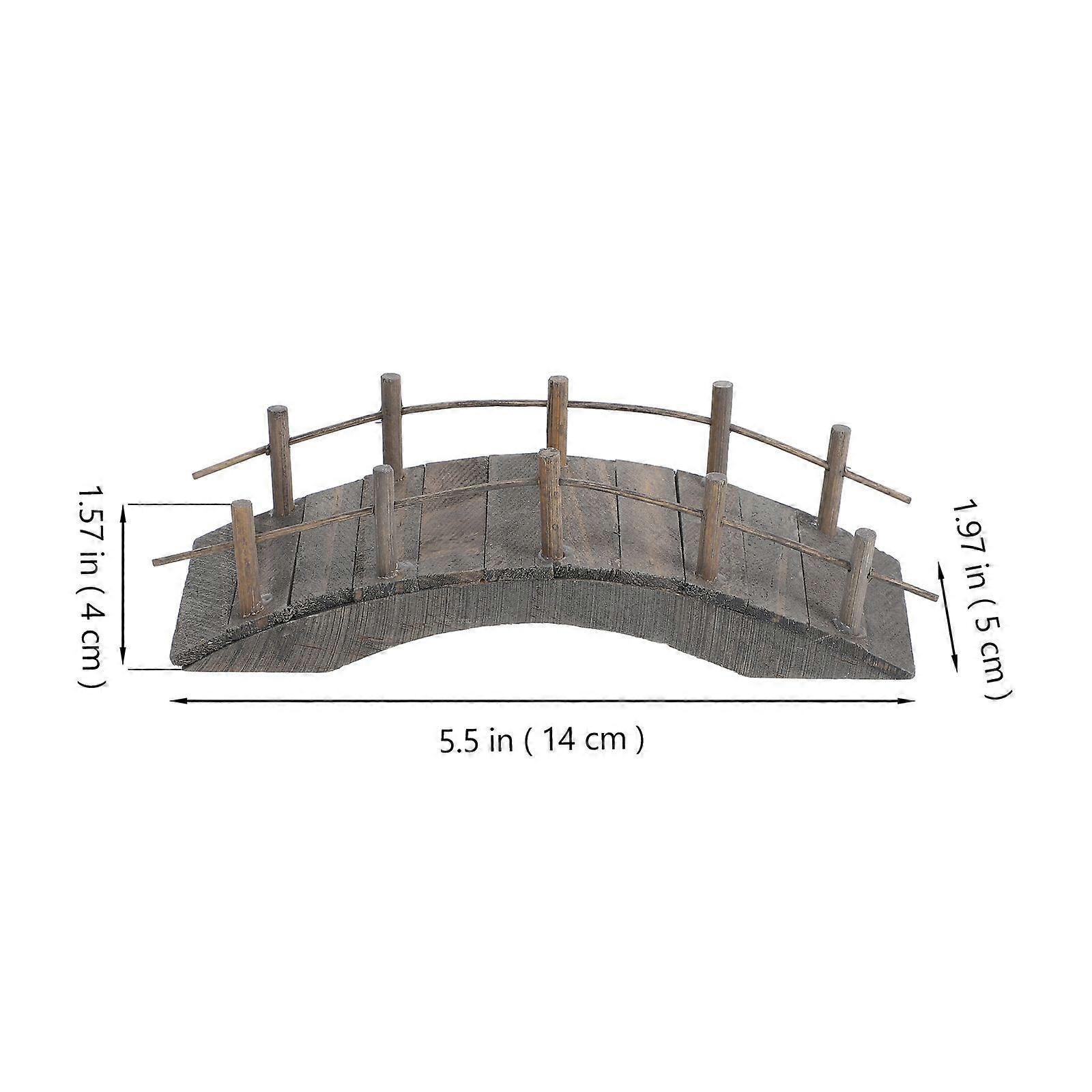 Miniature Wood Arch Bridge Model Mini House Garden Bridge Decor Micro ...