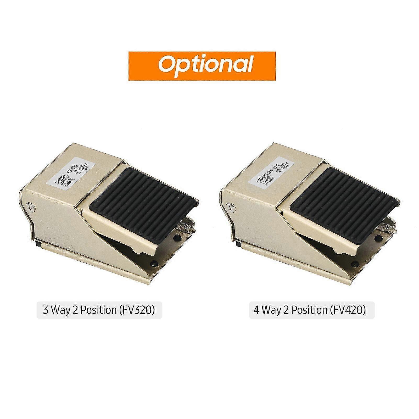 Pneumatic Foot Pedal Valve 1/4-inch Air Inlet Outlet 1/8-inch Exhaust 3 ...