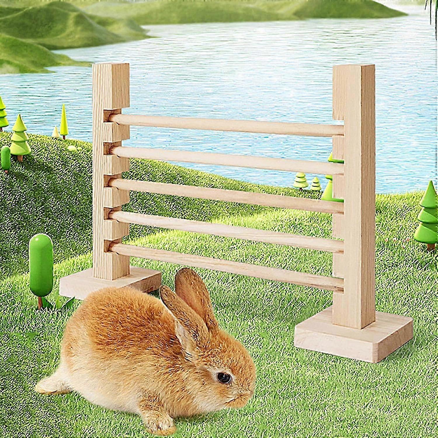Adjustable Wooden Rabbit Training Bar for Agility | Fruugo UK