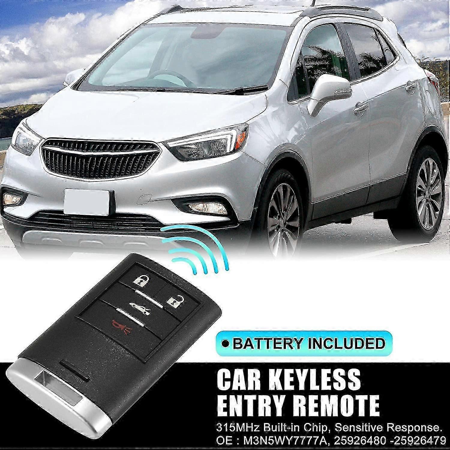 Chevrolet Corvette 2008 - 2013 4 Buttons 315mhz M3n5wy7777a Keyless ...