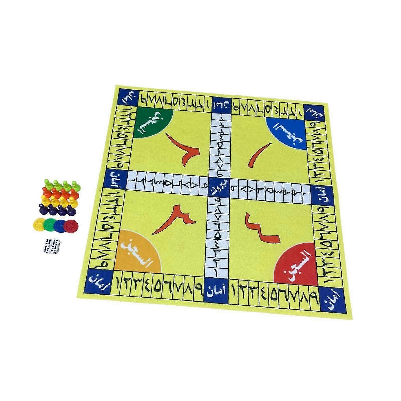 Family Learning Dice Game Wooden Ludo Board Game Classic Game 1-4 ...