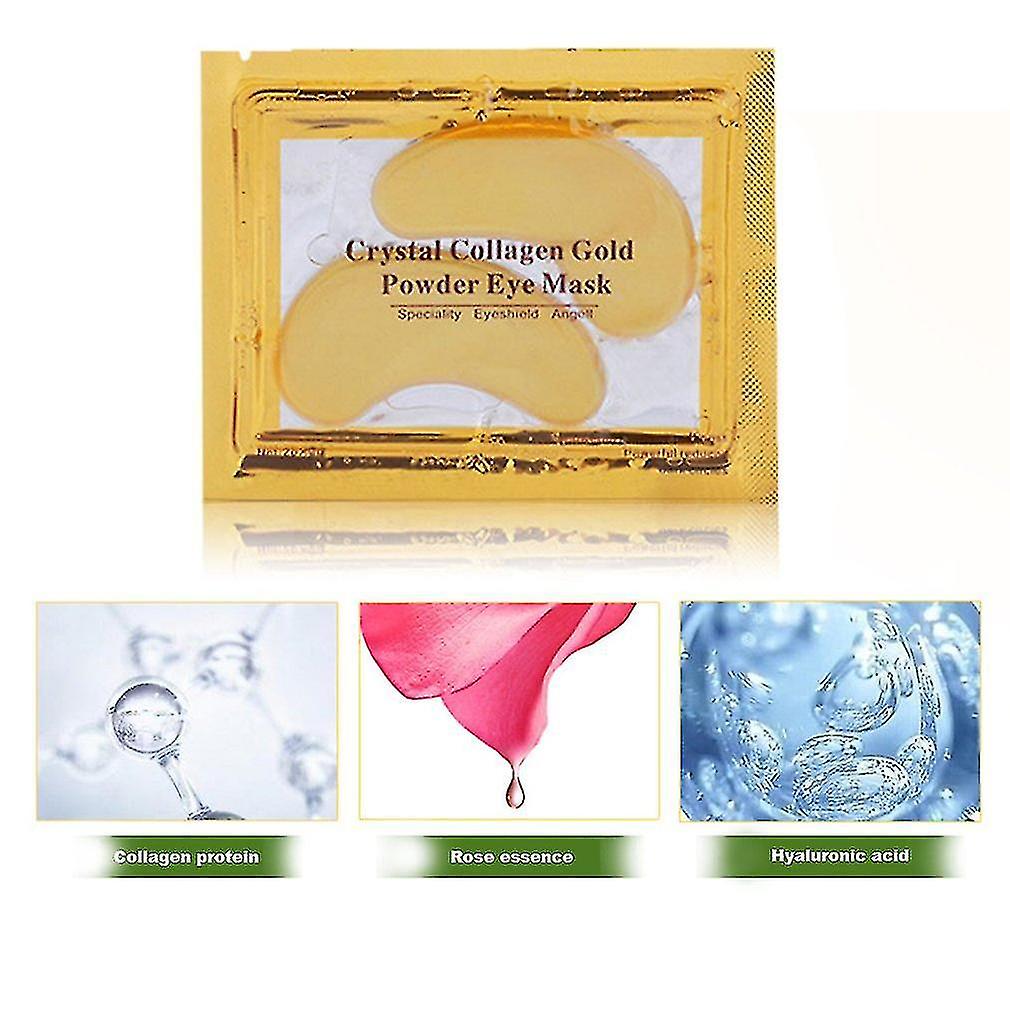 5 Pairs/set Natural Gold Crystal Collagen Eye Care Eye Masks ...