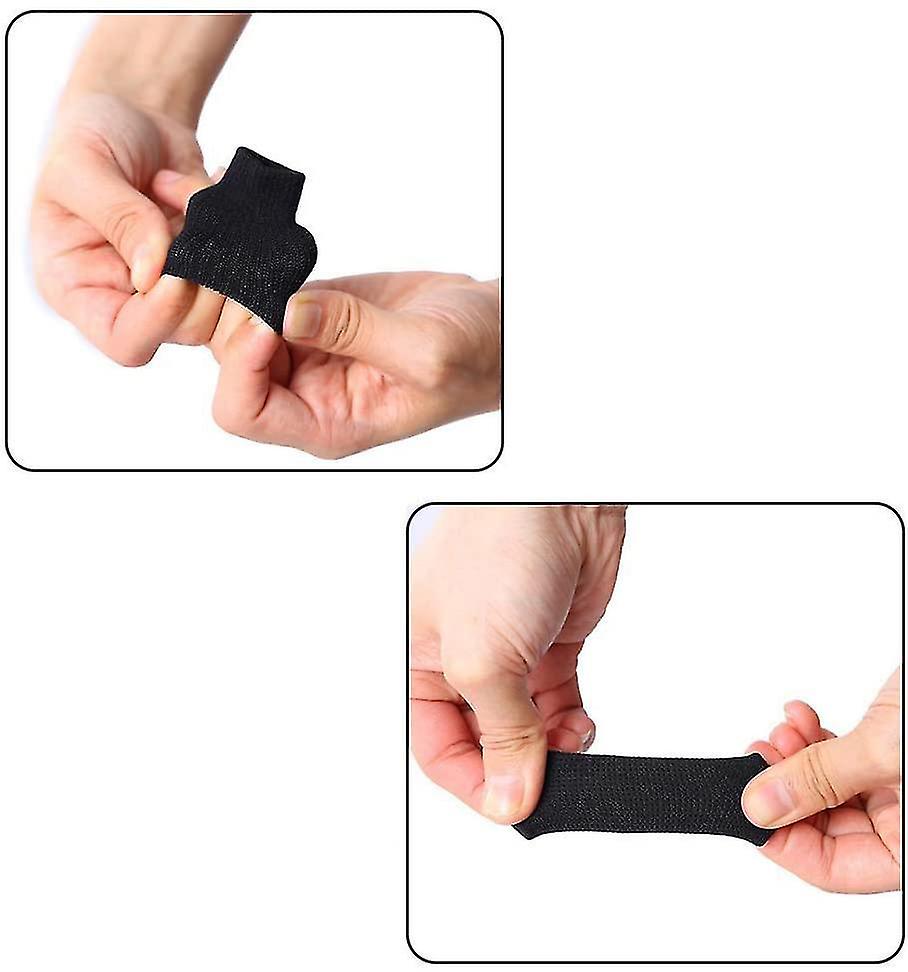 10Pcs black summer finger sleeves sport elastic arthritis brace knuckle ...