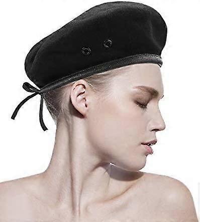 Wool Berets, Military Style Berets for Women, with Leather Trim ...