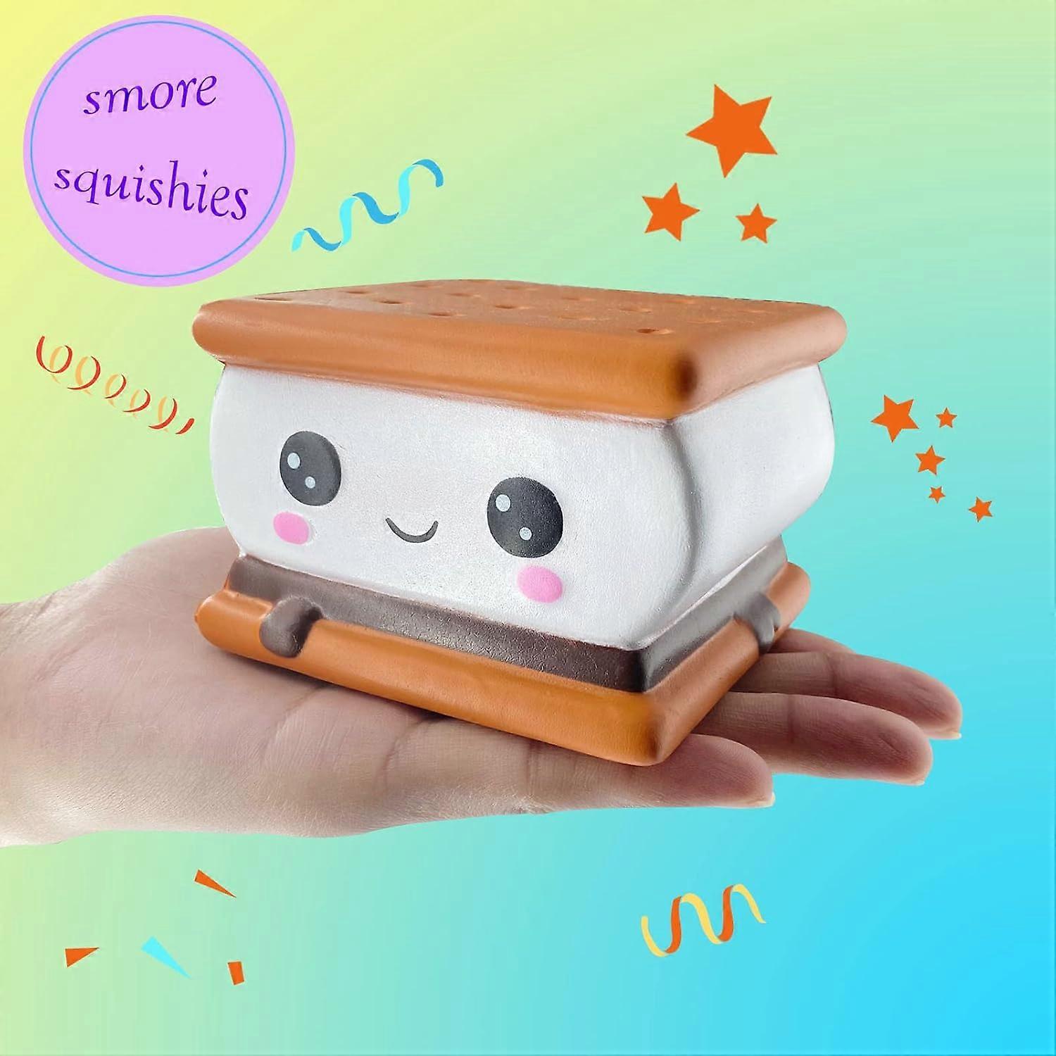 Slow Rising 4 Pcs Smore Squishies, Cute Birthday Gift for Kids, Big ...