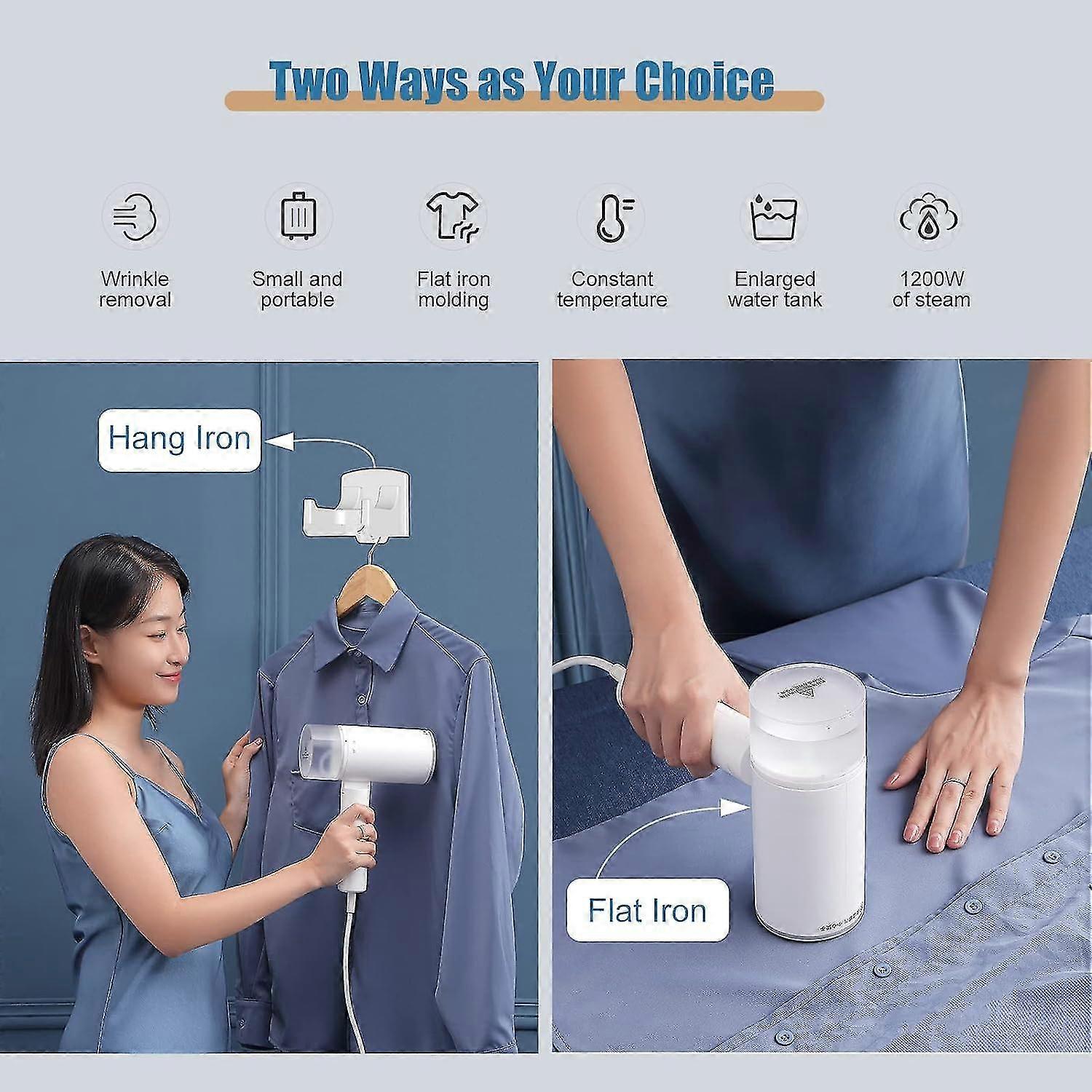 Vertical Steamer 1200w, Lightweight And Portable Travel Steam Iron ...