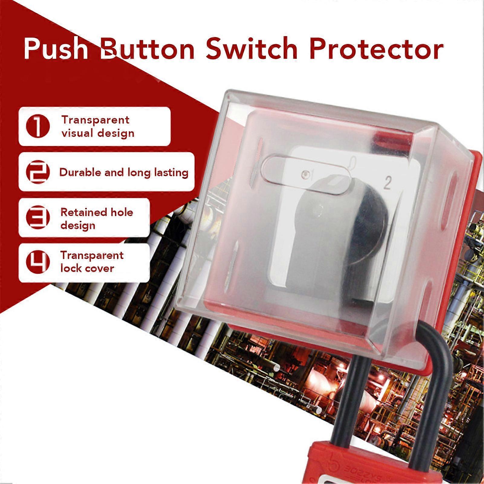Push Button Switch Protector Waterproof Transparent Emergency Stop ...