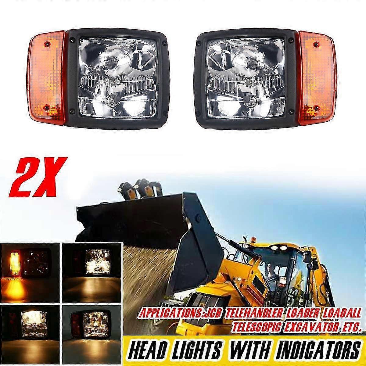 Tractor Trailer LED Headlights 24V Turn Signal Indicator Lamp Work ...