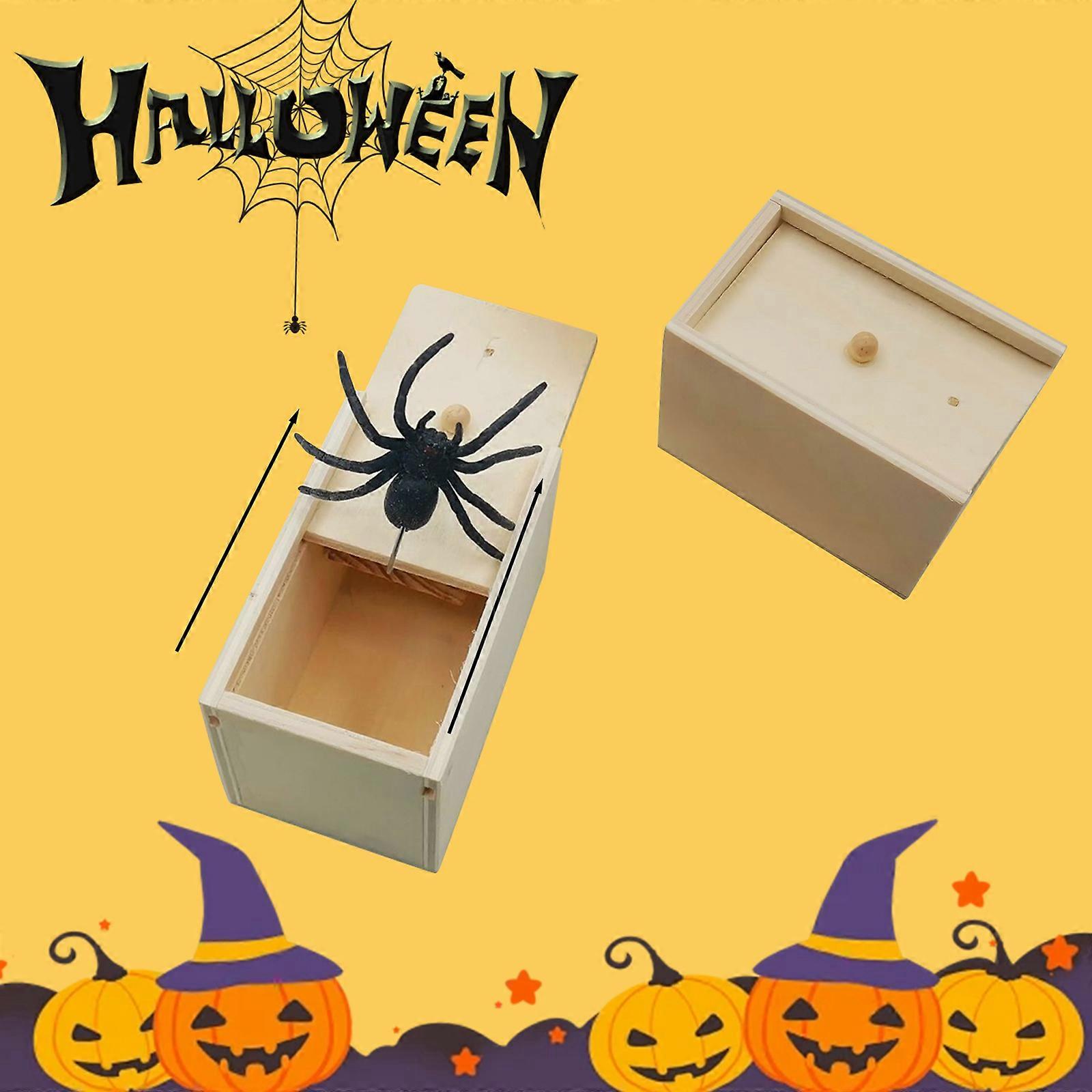 Spider Scare Prank Box, Hilarious Wooden Scare Box,Handmade Fun Joke ...